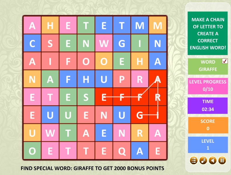 Letters Connect Deluxe - Education Games, Puzzle Games at RoundGames