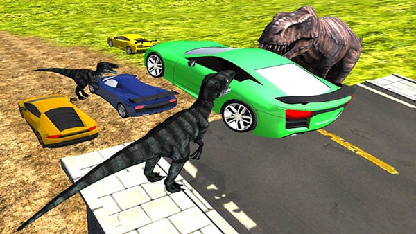 Dino Car Race Game - Play Dino Car Race Game on Round Games