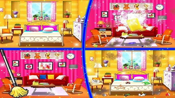 Sweet Home Cleaning: Princess House Game Online