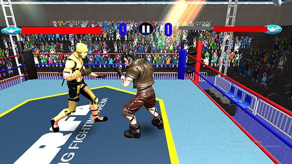 Body Builder Ring Fighting Arena Game at RoundGames