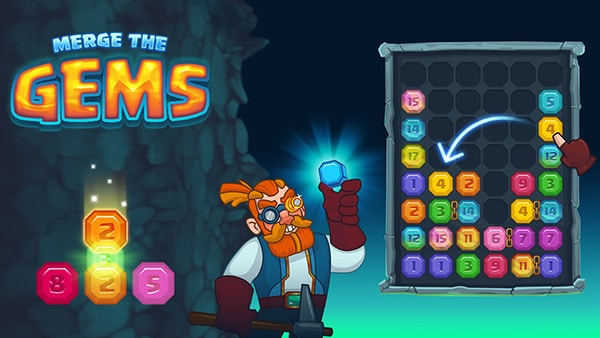 Merge the Gems Game - Play Online at RoundGames
