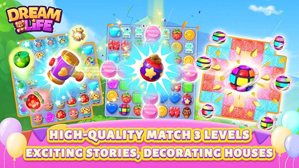 Dream Life: Match 3 Game - Play Online at RoundGames Dream Life: Match 3 Game - Play Online at RoundGames