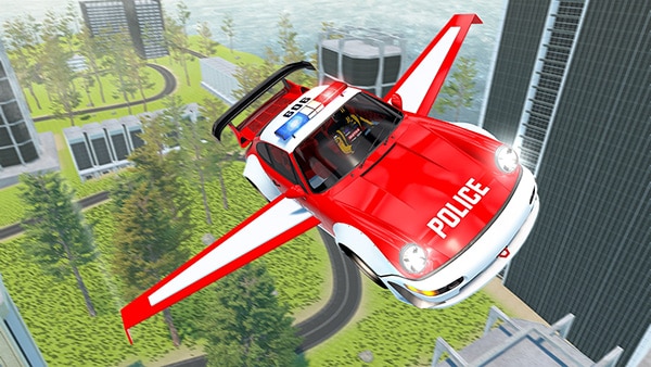 Flying Police Car Game 🕹️ Play Online Now at RoundGames