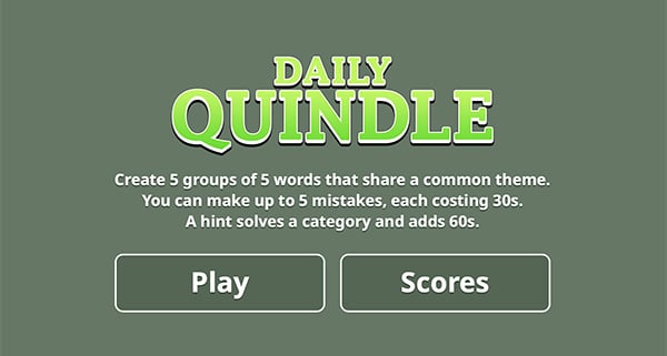 Daily Quindle Game 🕹️ Play Online Now at RoundGames