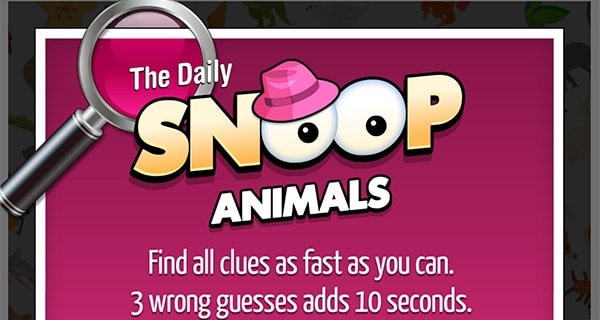 The Daily SNOOP: Animals Game - Play at RoundGames
