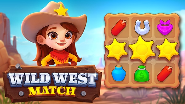 Wild West Match Game 🕹️ Play Online at RoundGames