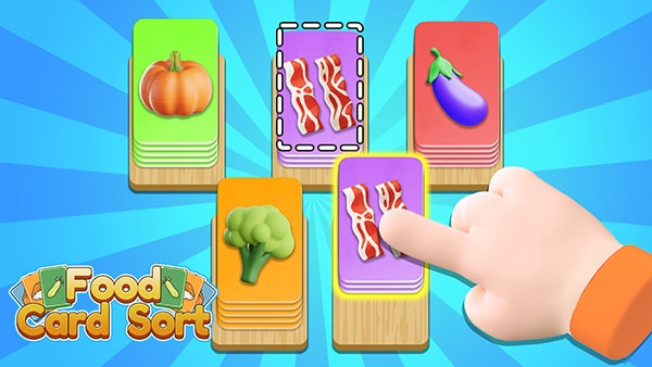 Food Card Sort Game 🕹️ Play Online Now at RoundGames