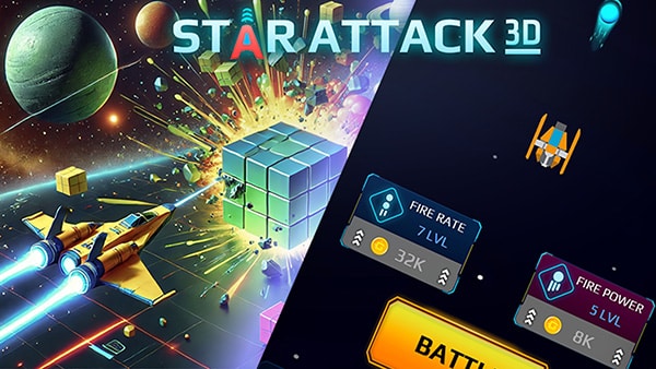 Star Attack 3D Game 🕹️ Play Online Now at RoundGames