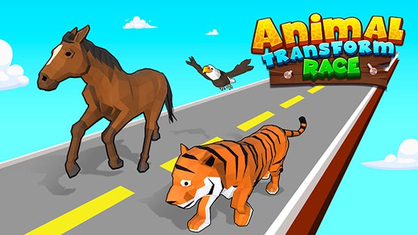 Animal Transform Race Game Online 🕹️ Play Now