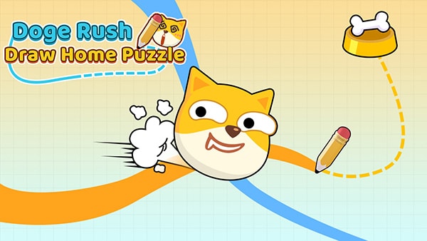 Doge Rush: Draw Home Puzzle Game - Play Online