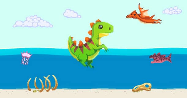 Dino Swim Game 🕹️ Play Online Now at RoundGames