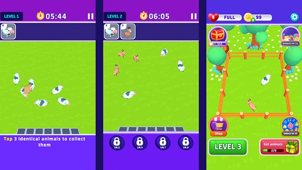 Animals Match 3D Game 🕹️ Play Online Now for Free