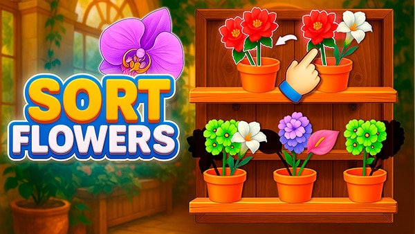 Flower Sort Game 🕹️ Play Online Now at RoundGames
