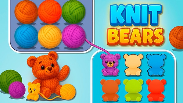 Knit Bears Game 🕹️ Play Online Now at RoundGames