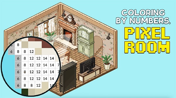 Coloring by Numbers: Pixel Room Game 🕹️ Play Online