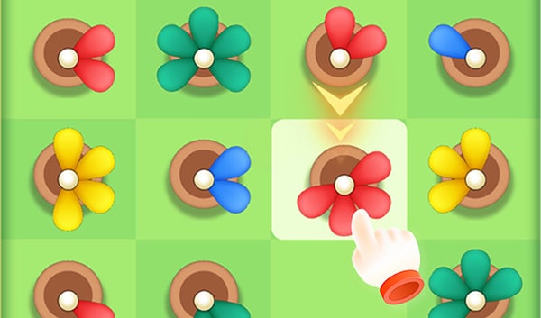 Super Merge: Rotating Flowers Game 🕹️ Play Online