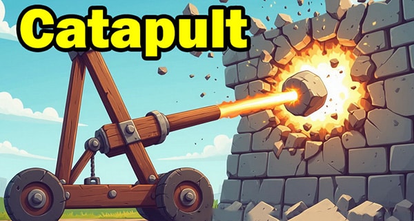 Catapult Throw Stones Game 🕹️ Play Online Now