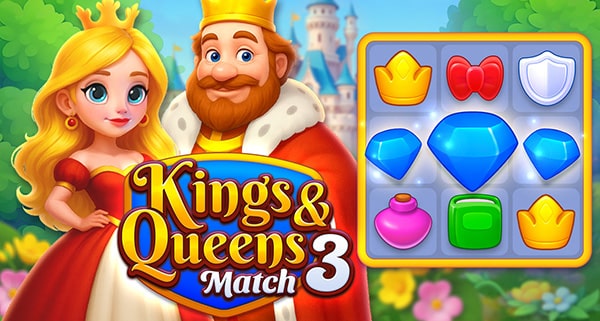 Kings and Queens: Match 3 Game 🕹️ Play Online Now