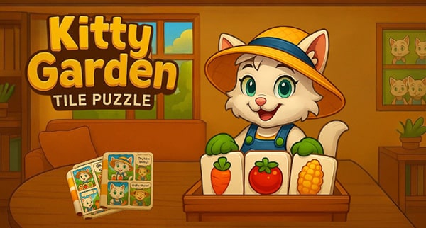 Kitty Garden: Tile Puzzle Game 🕹️ Play Online Now