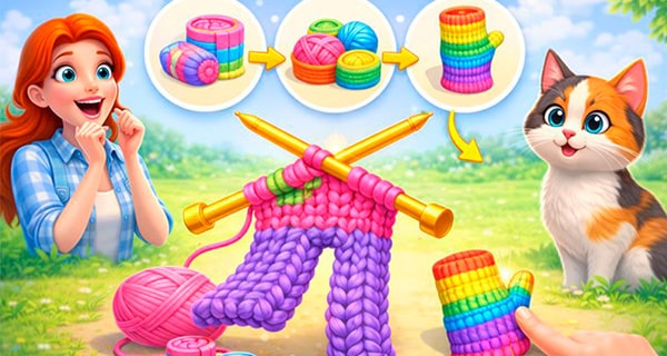Yarn Color Sort 3D: Knitting Puzzle Game 🕹️ Play Now