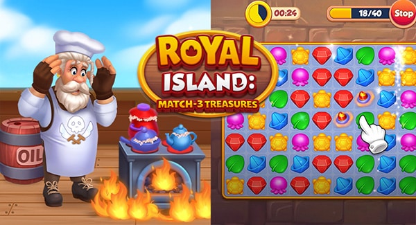 Royal Island: Match 3 Treasures Game 🕹️ Play Online