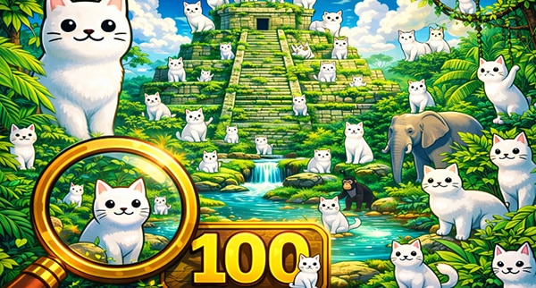 Where's the Cat? Find 100 Cats Game 🕹️ Play Online
