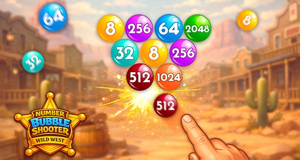 Number Bubble Shooter: Wild West Game Online